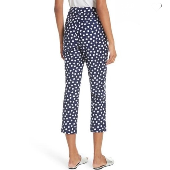 kate spade | Pants & Jumpsuits | Kate Spade Cloud Dot Jacquard Crop ...